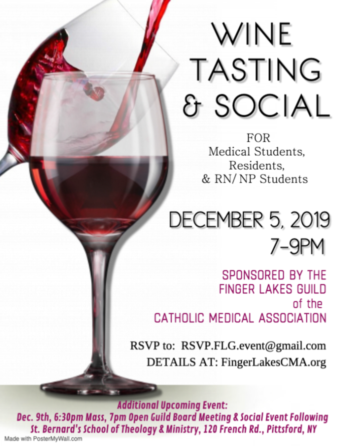 Wine Tasting & Social for Students – The Finger Lakes Guild